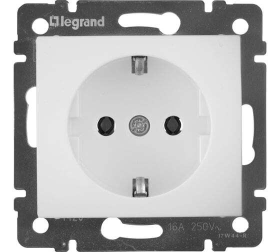 Механизм розетки Legrand 1-м СП Valena с заземлением белый Leg 774420 ...