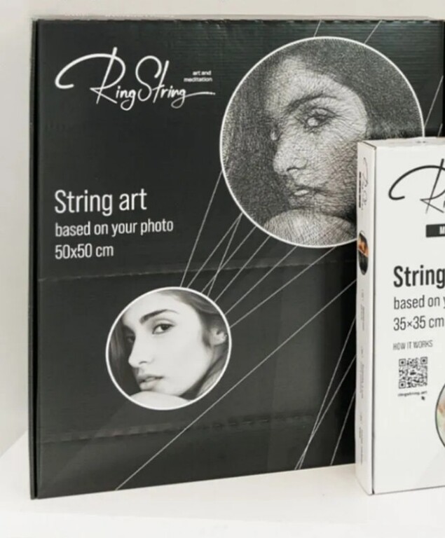 Набор для создания картины нитью из любой фотографии RingString (с Озон картой) | Pepper