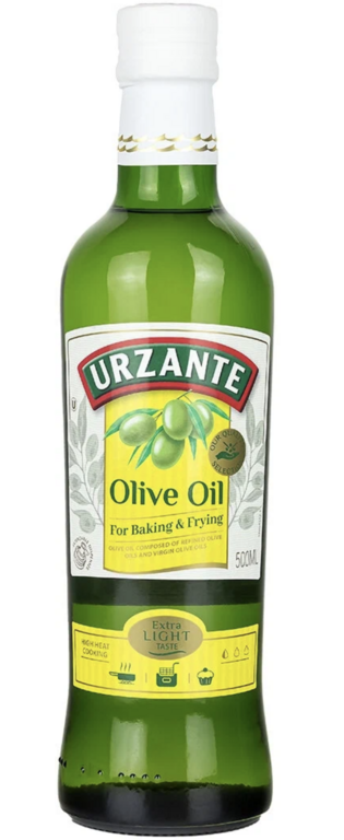 Масло оливковое Urzante Light рафинированное с добавлением нерафинированного оливкового масла, 0 ...